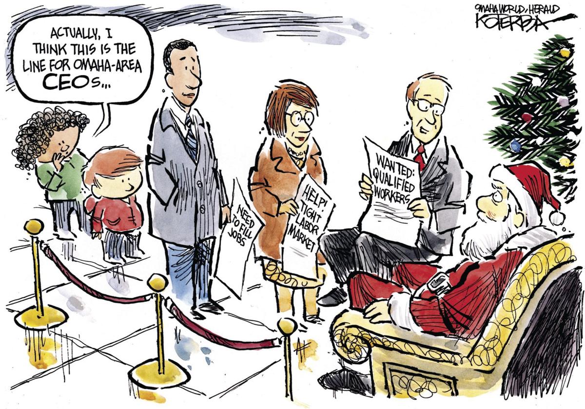 Jeff Koterba's latest cartoon: CEOs and the big elf