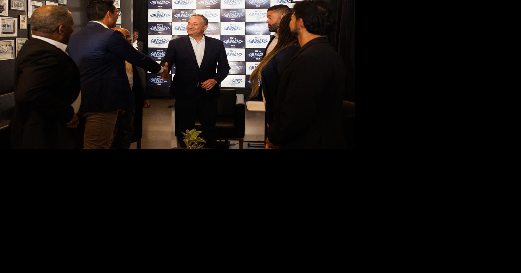 Photos: Second gentleman Doug Emhoff visits Omaha for small business ...