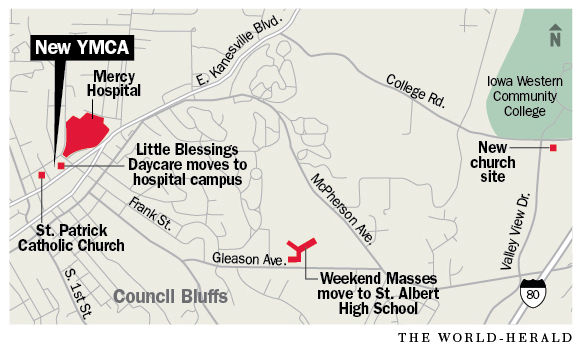 Council Bluffs' YMCA to break ground in August; day care and church to move