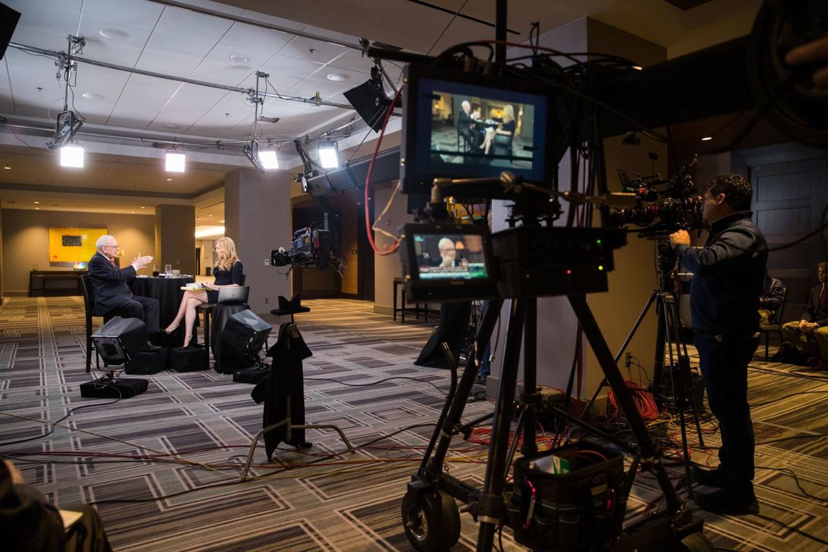Photos: Warren Buffett with CNBC's Rebecca "Becky" Quick for “Squawk Box”