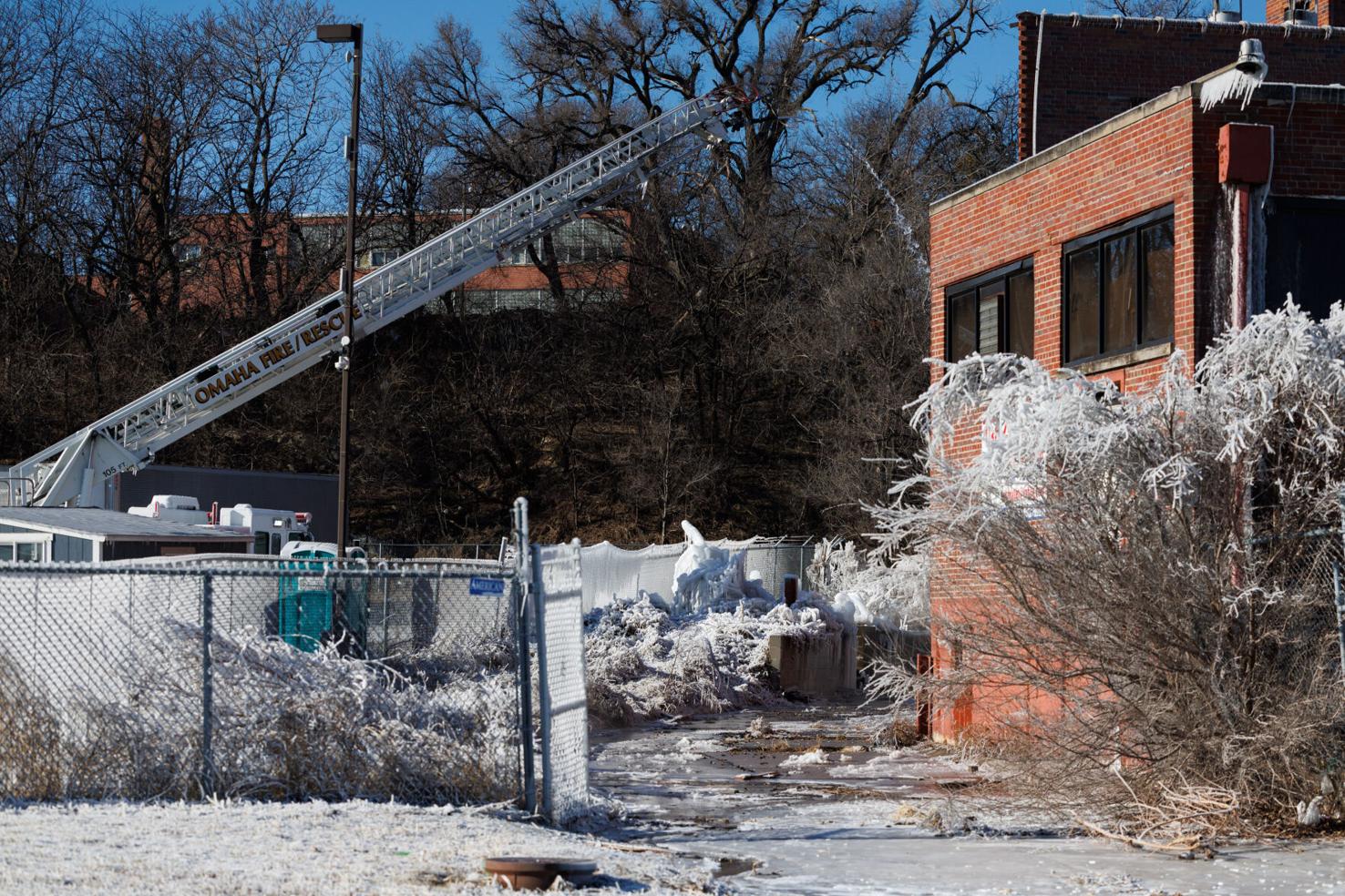 Photos: Omaha firefighters still on scene after fire at vacant warehouse