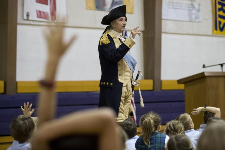 George Washington impersonator brings kids face to face with Founding ...