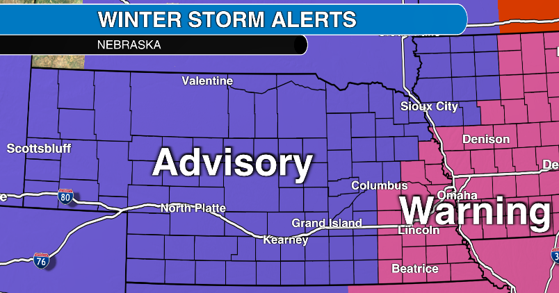 Full details on the winter storm sweeping across Nebraska