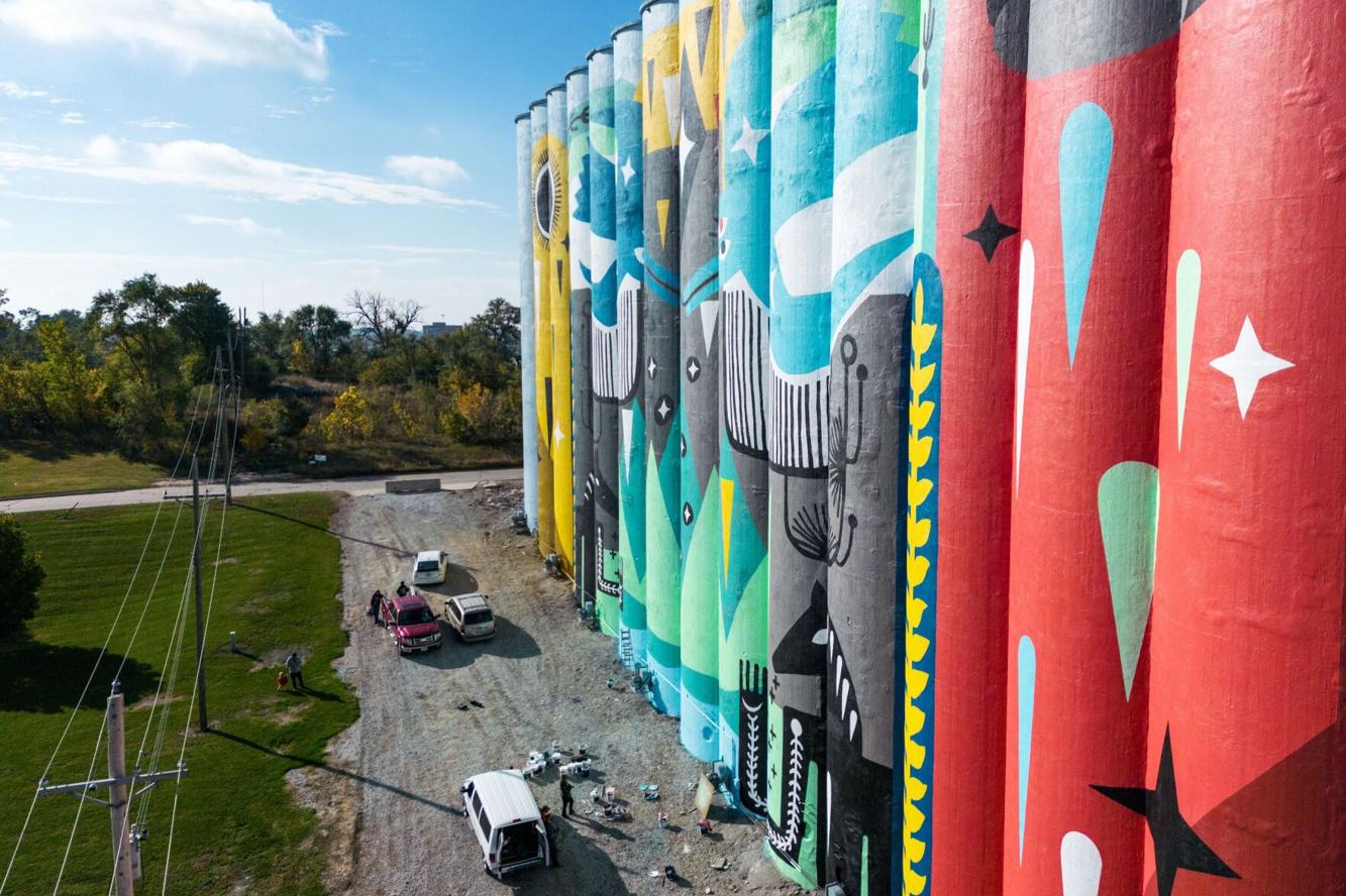 Photos: South Omaha silo gets mural