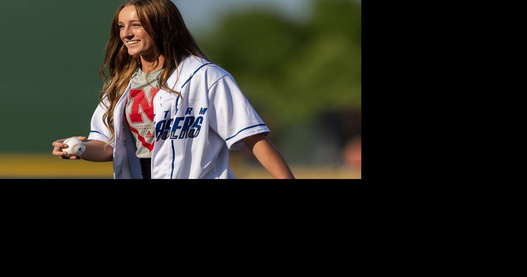 Photos: Jordy Bahl throws out first pitch at Omaha Storm Chasers vs ...