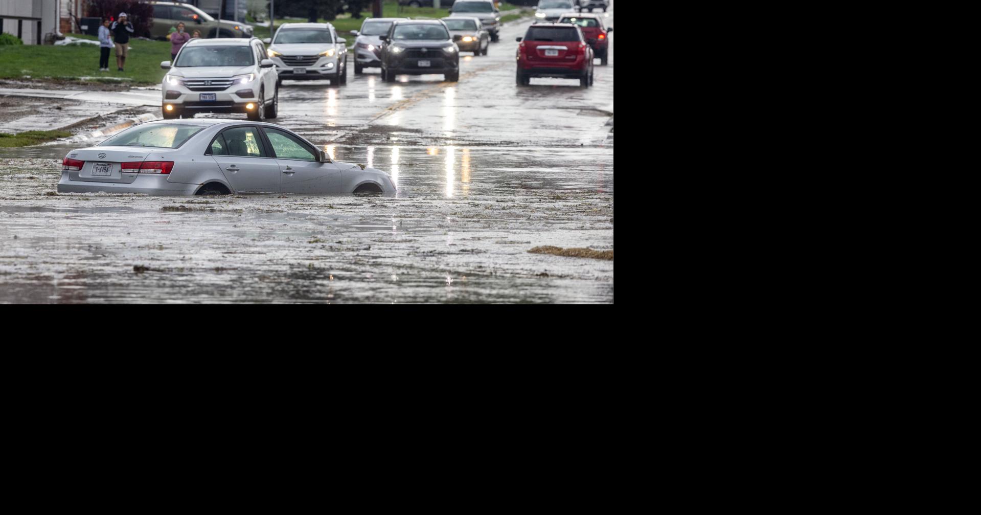Severe weather brings hail, flooding to Omaha metro on April 24, 2025