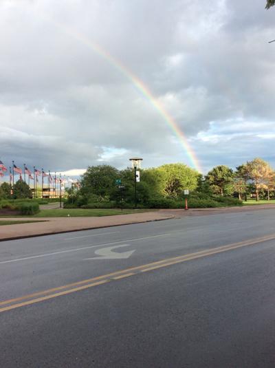 Photo: Rainbow in downtown Omaha