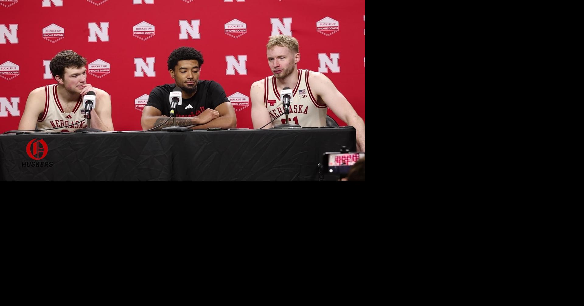 Nebraska's Pryce Sandfort, Jamarques Lawrence and Rienk Mast after win ...