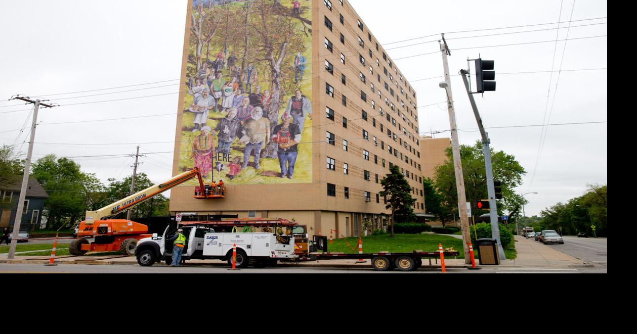 New 80-foot-tall mural going up in midtown Omaha