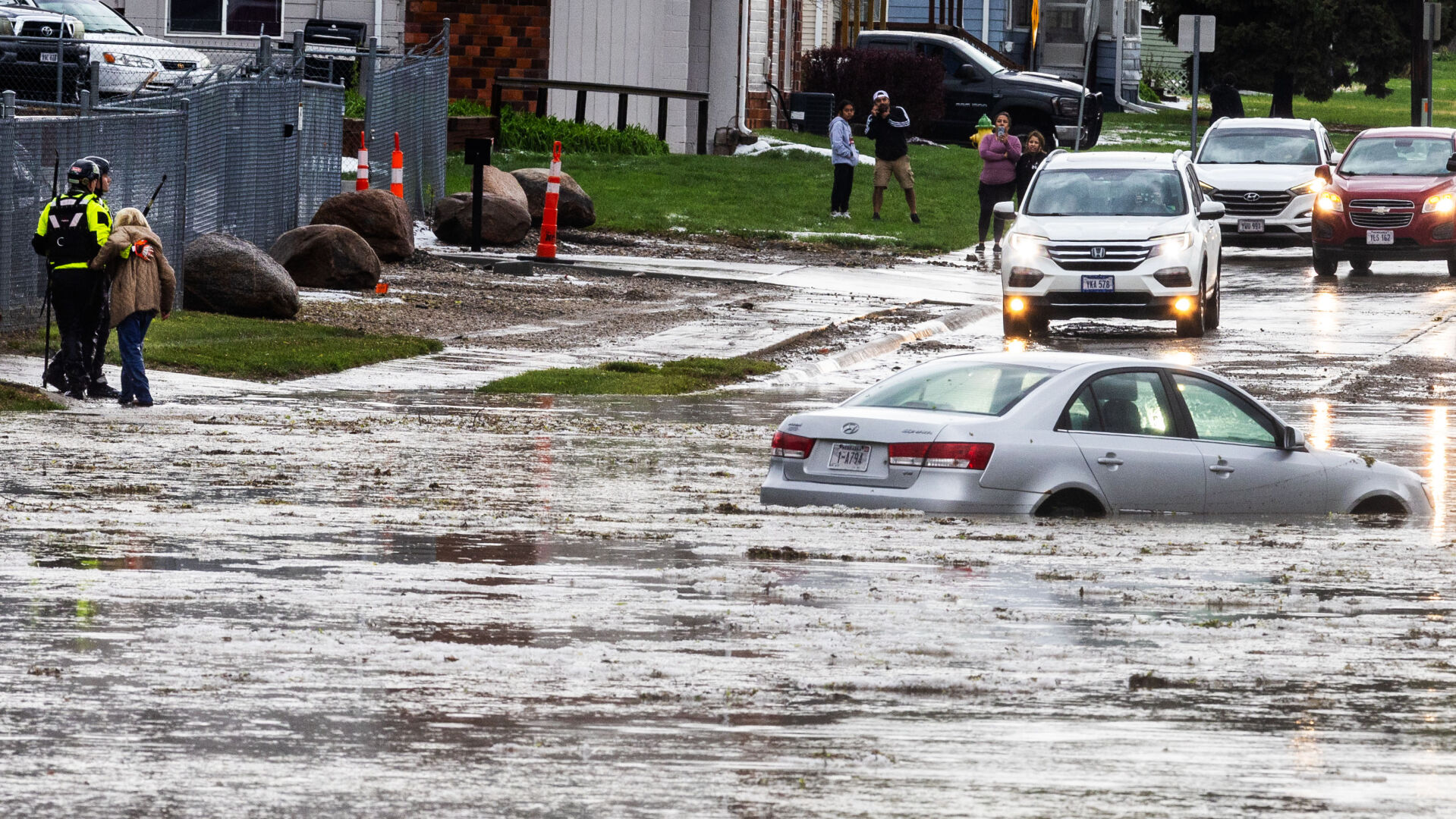 Severe weather brings hail, flooding to Omaha metro on April 24, 2025