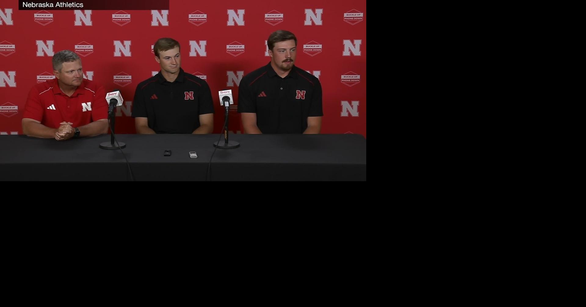 Nebraska's Drew Christo and Dylan Carey after learning Nebraska's ...
