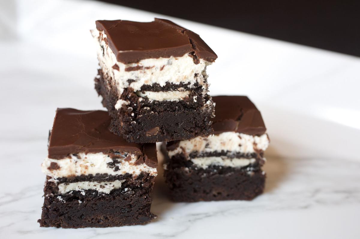 Cookies and cream brownies a confectionary delight