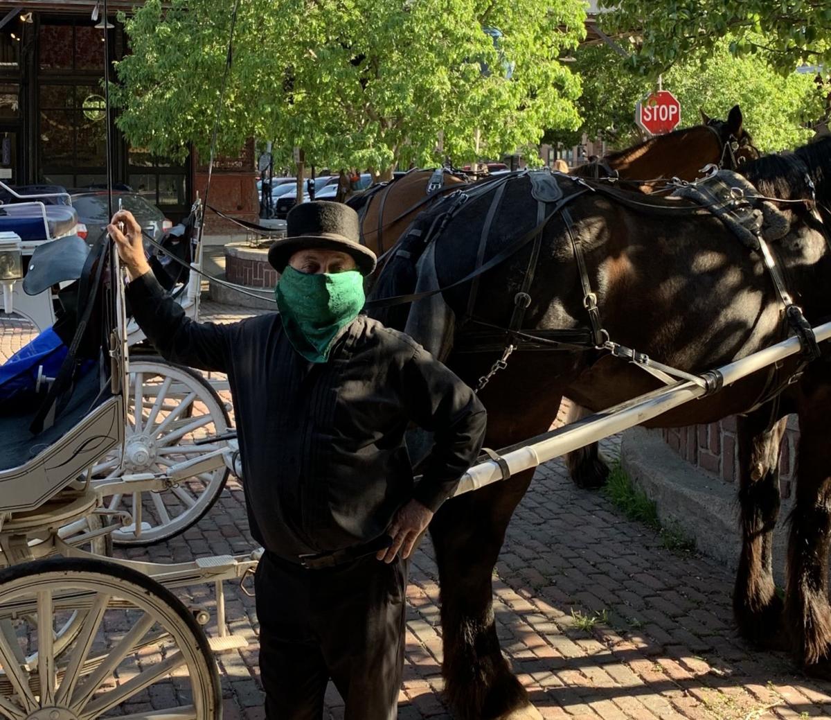 Horse-drawn carriage rides resume in Omaha's Old Market