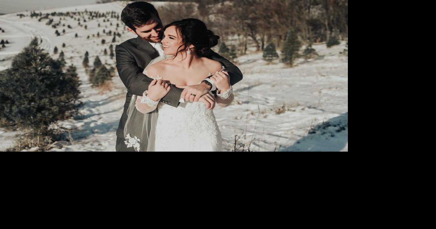 Hannah and Brandon: From a beach proposal to a 'Winter Wonderland' wedding