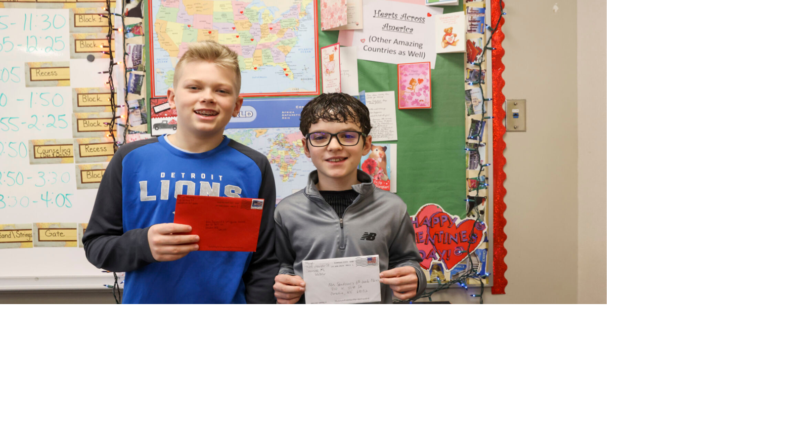 Valentine's Day card deliveries a thrill for Omaha students