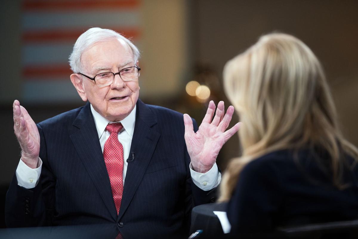 Photos: Warren Buffett with CNBC's Rebecca "Becky" Quick for “Squawk Box”