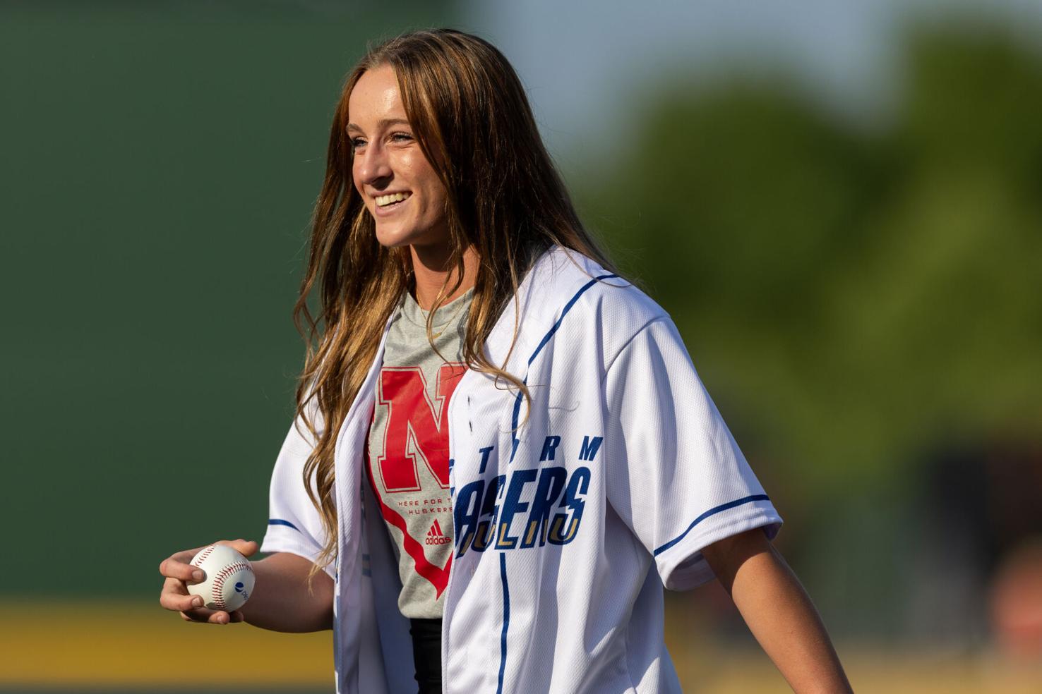 Photos: Jordy Bahl throws out first pitch at Omaha Storm Chasers vs. Iowa Cubs game