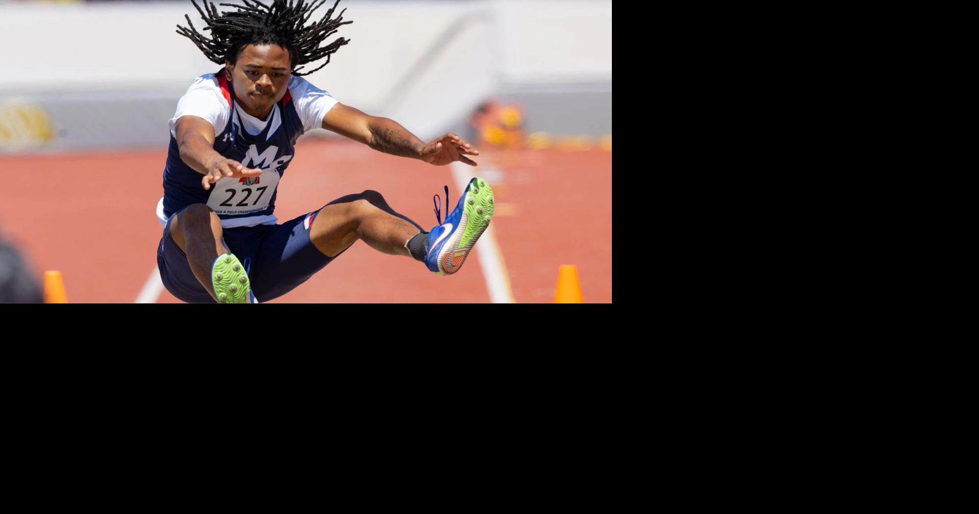 Millard South's Aamir Hill sweeps horizontal jumps at Nebraska state track