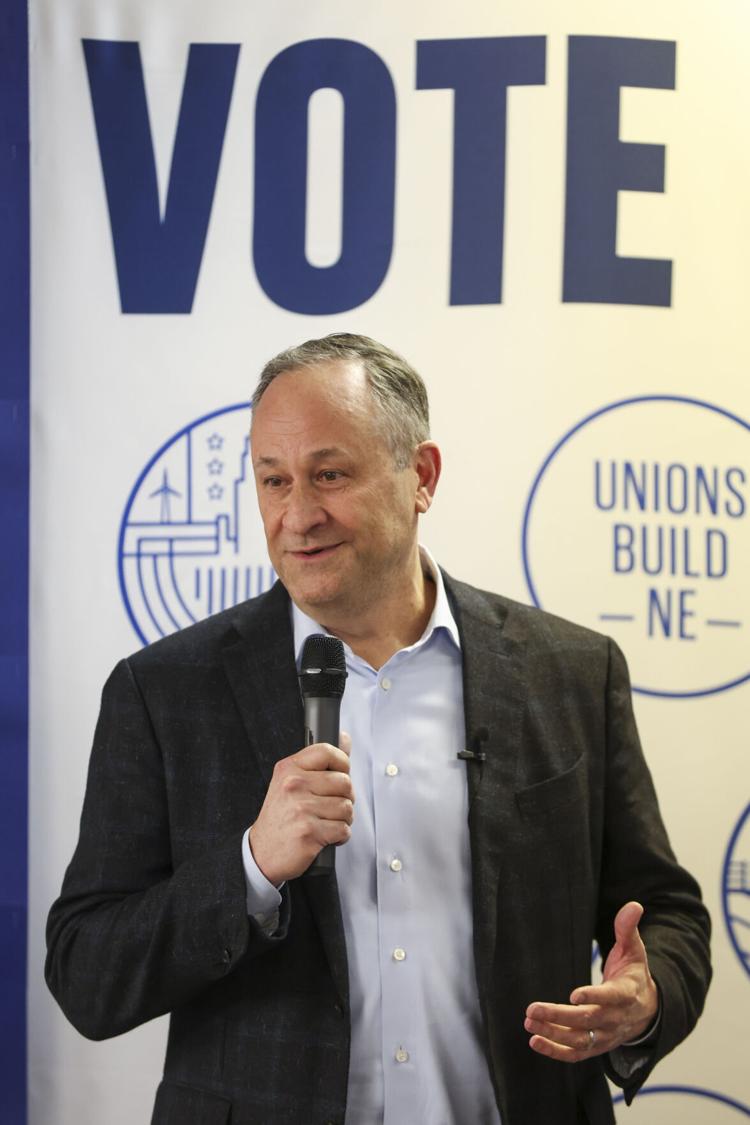 Doug Emhoff, husband of U.S. Vice President Kamala Harris, visits Omaha