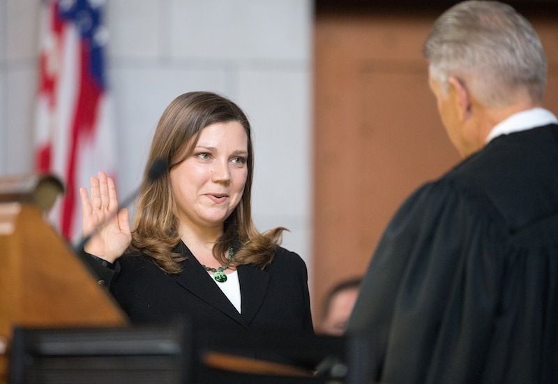 Photos: Taking the oath of office
