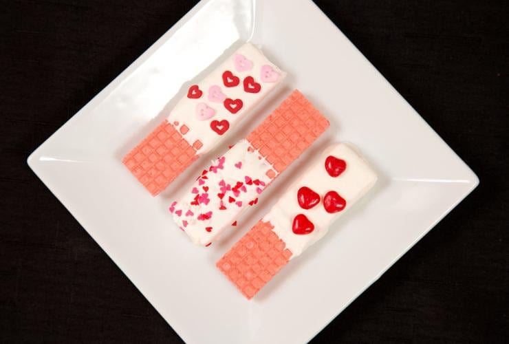 These white chocolate-dipped wafers are extra fun with colorful sprinkles