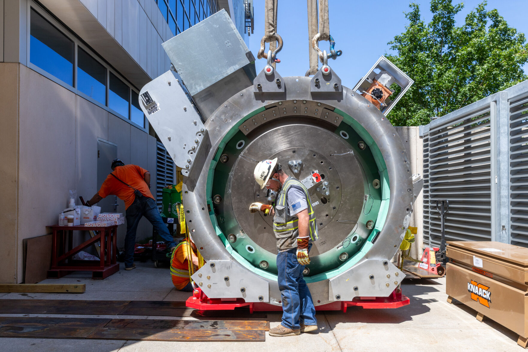Photos: Proton beam therapy system arrives at Nebraska Medicine’s ...
