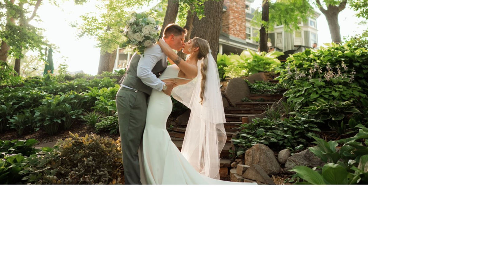 Love bloomed and wedding followed in flower-filled Papillion garden