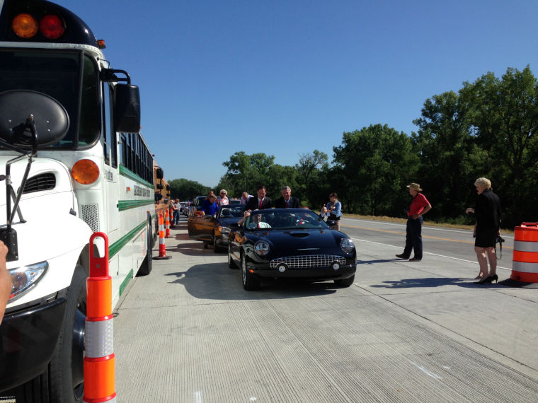 Ribbon-cutting for new 4-lane bridge over Platte River on Highway 77