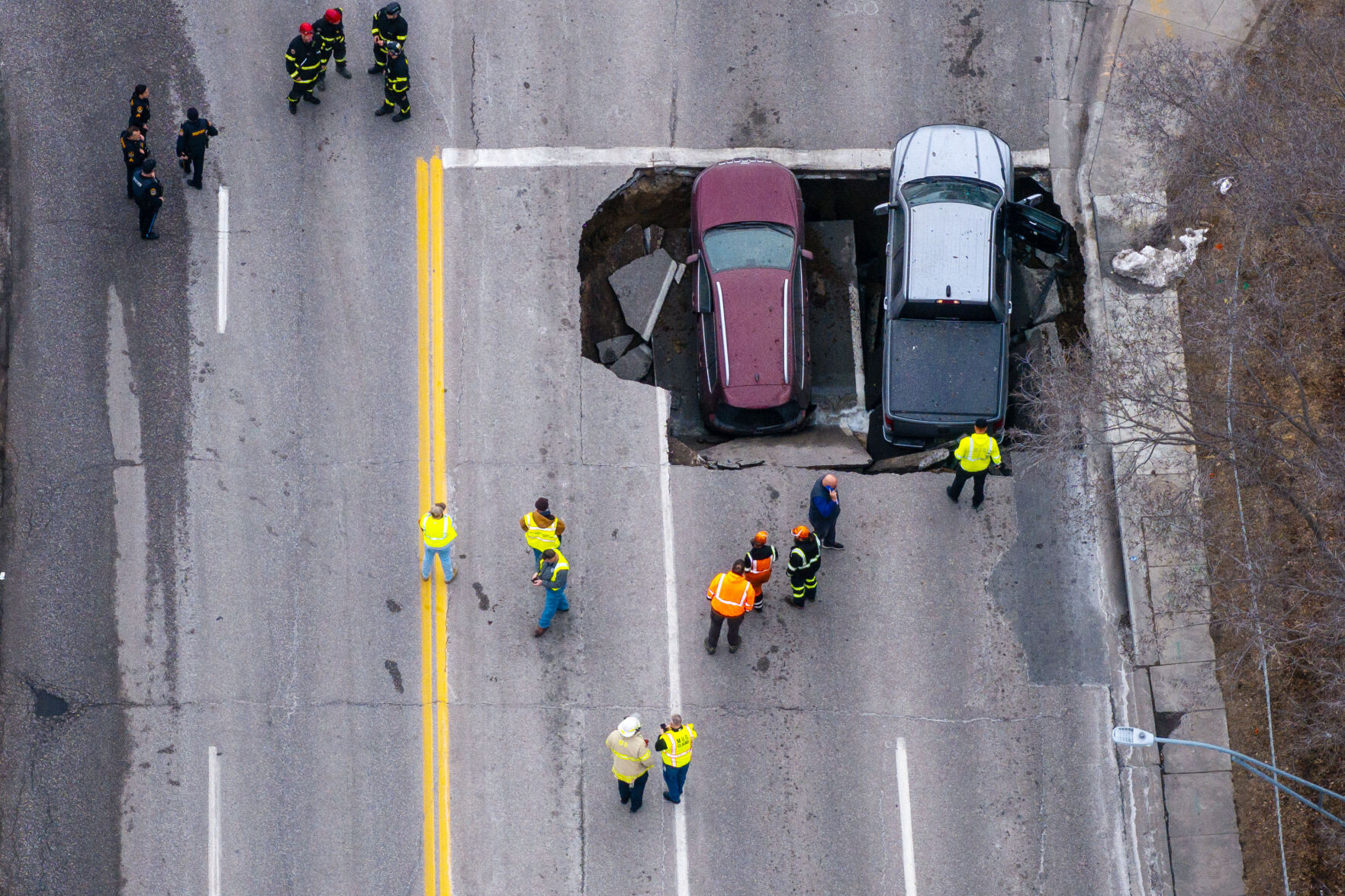 Omaha Pacific Street sinkhole likely caused by city storm sewer, MUD says