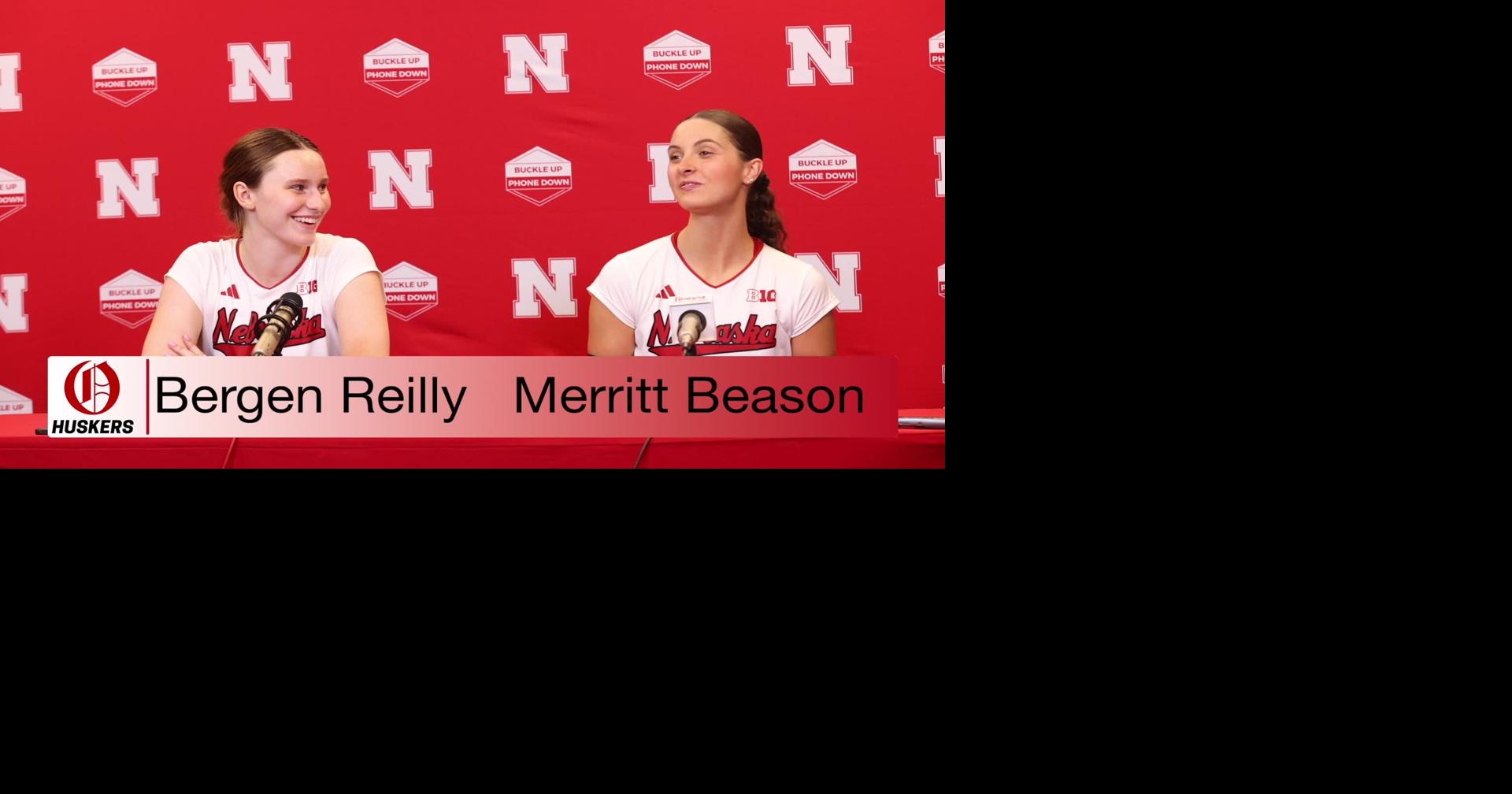 Nebraska's Bergen Reilly and Merritt Beason after 3-0 sweep of Long ...
