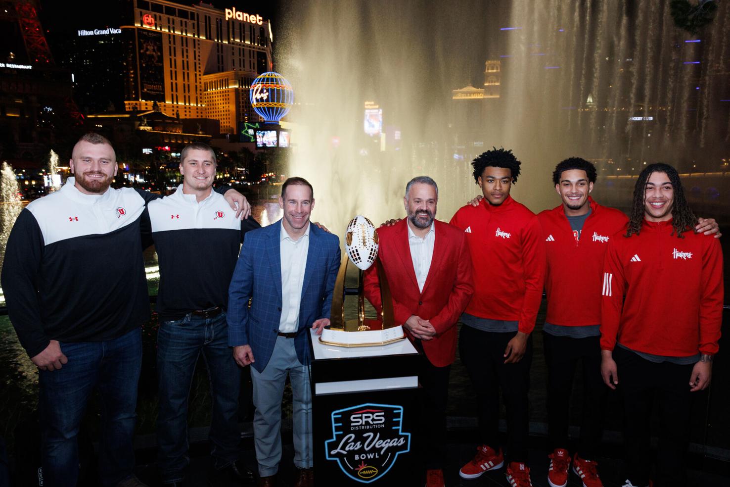 Photos: Nebraska and Utah visit Bellagio Hotel before Las Vegas Bowl