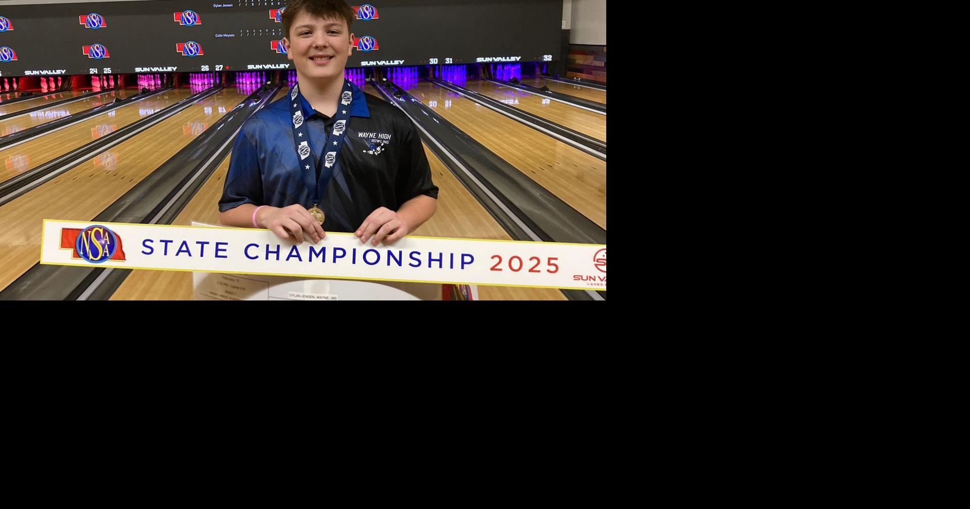 Wayne's Dylan Jensen wins Class B singles bowling title