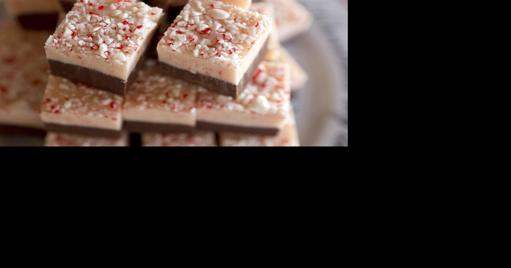 Peppermint bark fudge the perfect addition to holiday cookie trays