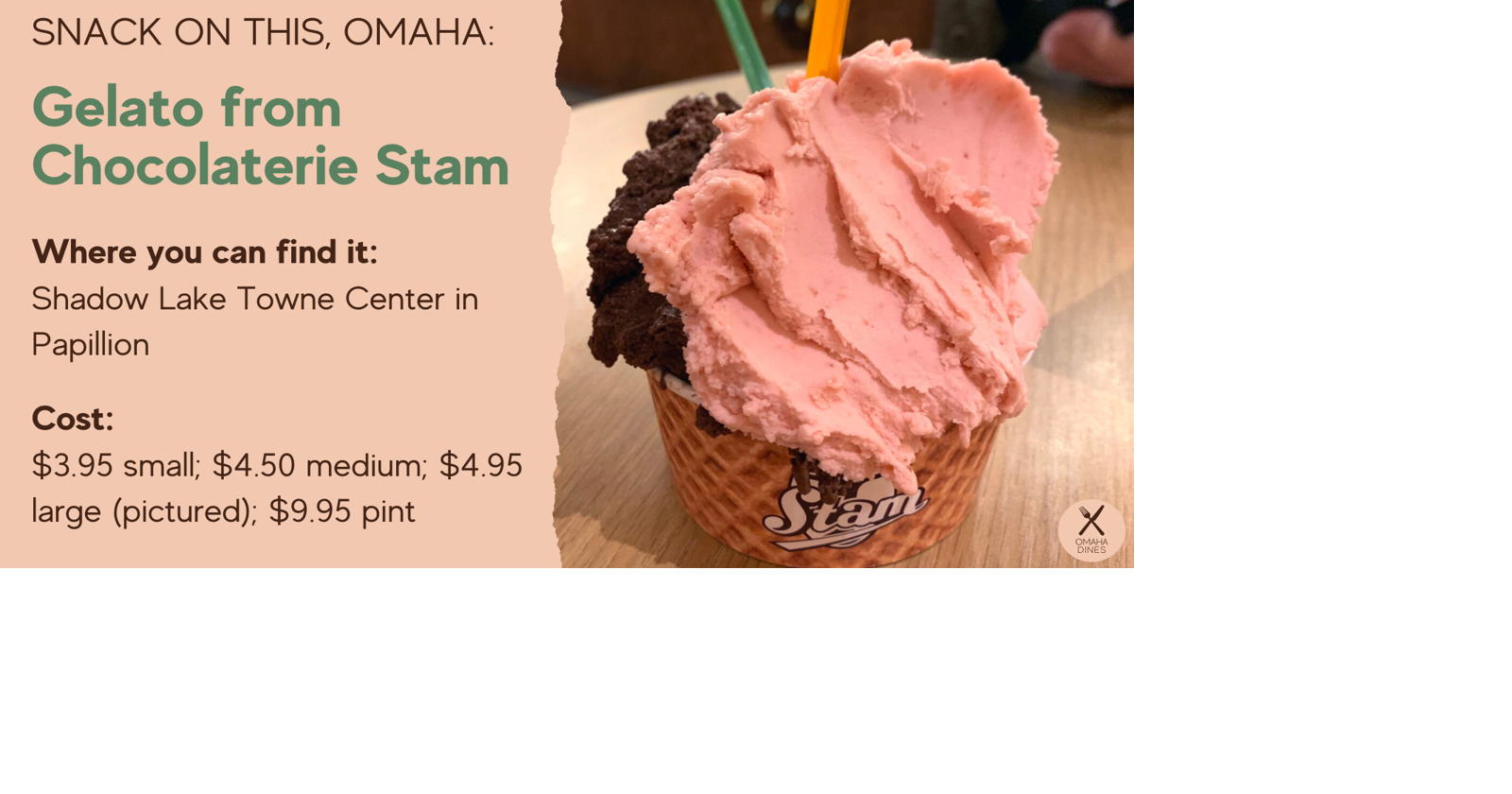 Snack on this, Omaha: Gelato from Chocolaterie Stam in Papillion