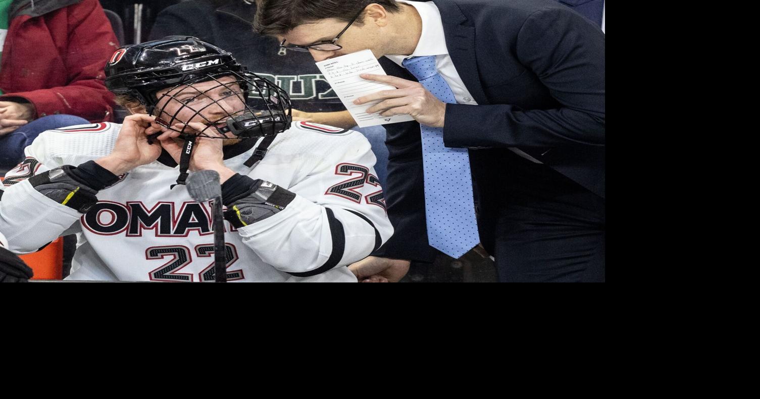 Omaha hockey coach Mike Gabinet 'happy' with first half of season