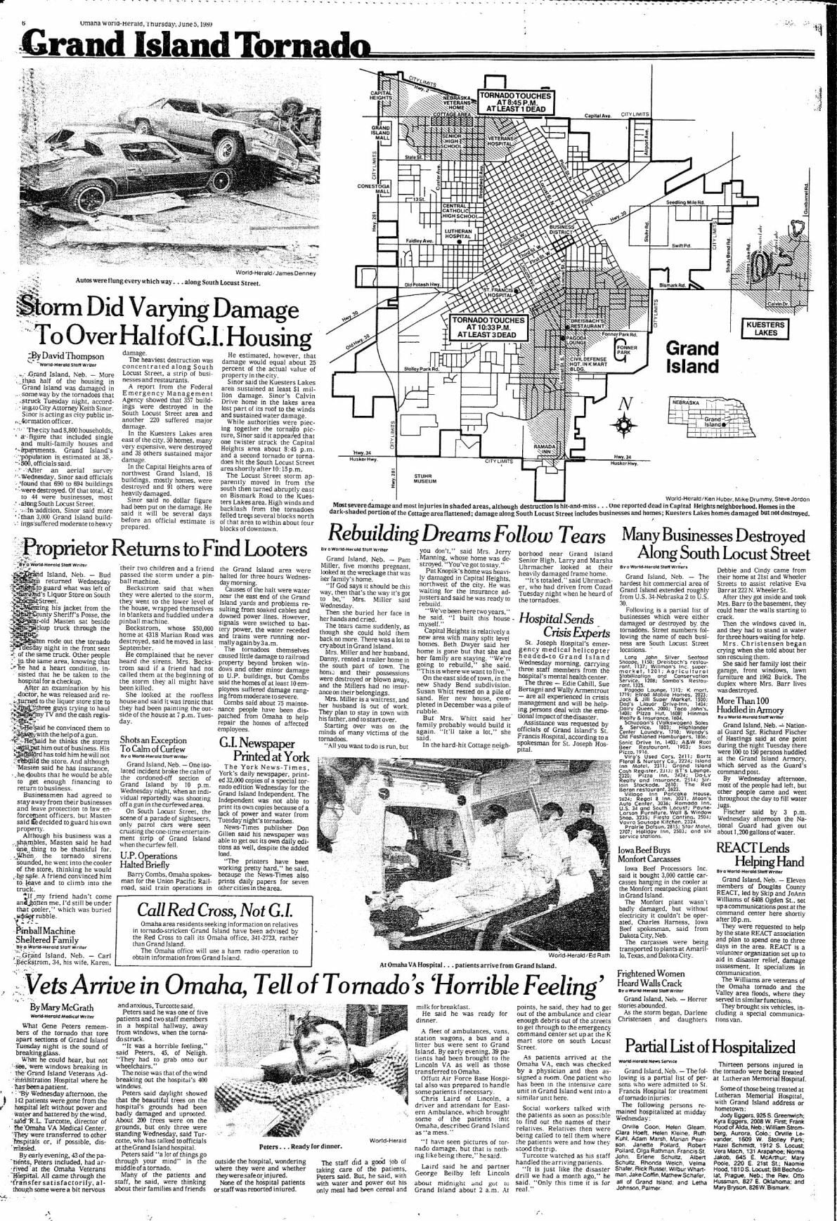 World-Herald coverage of the deadly Grand Island tornadoes that hit 40 ...