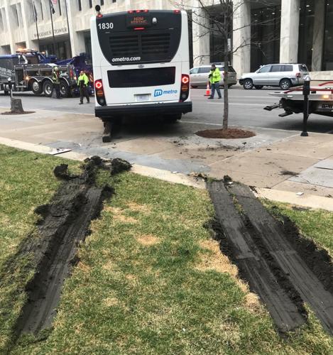 MAT bus rolls out of parking place, leaves deep gouges in Douglas ...