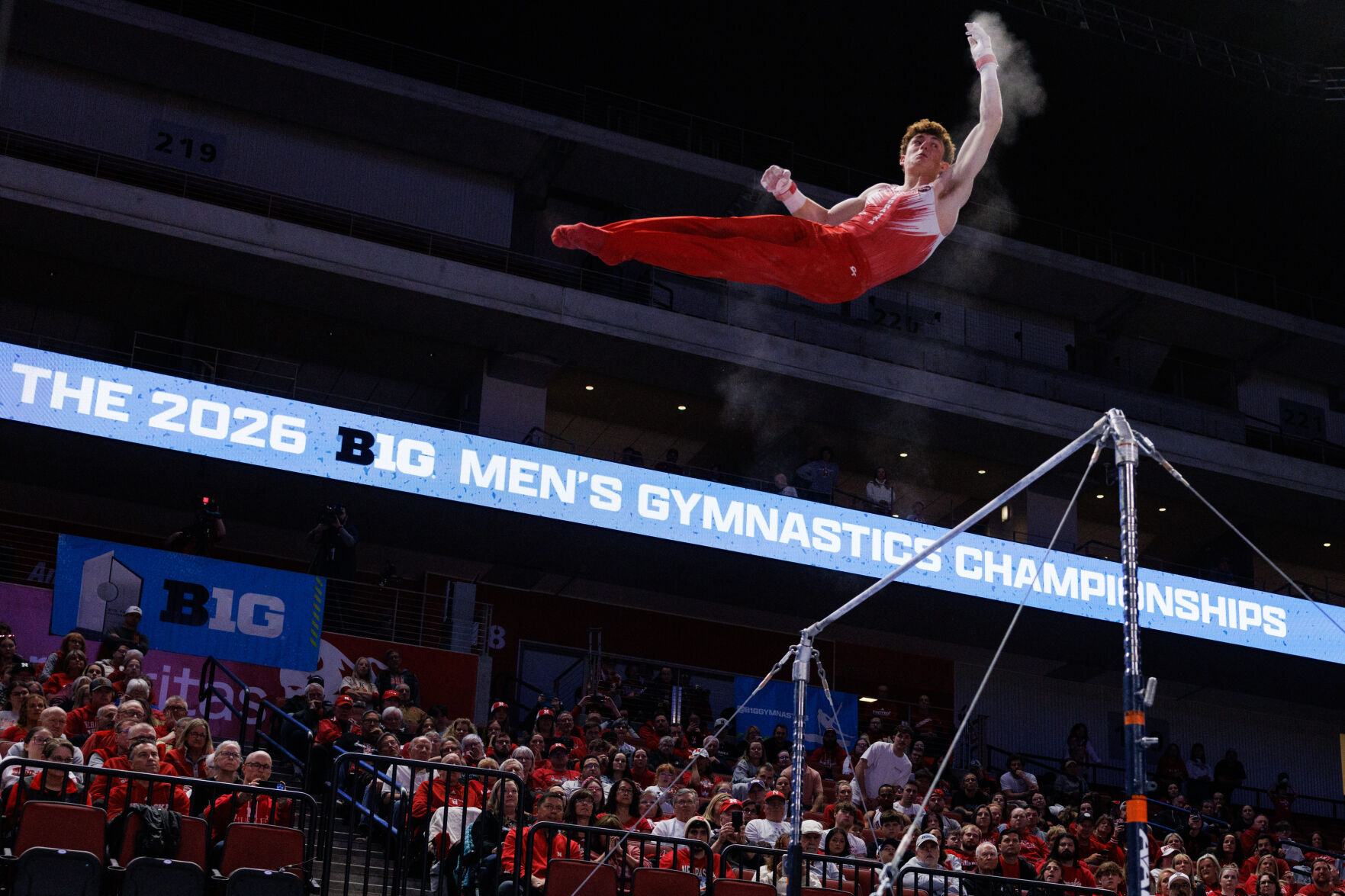 Nebraska gymnast Asher Cohen wins NCAA gold in still rings