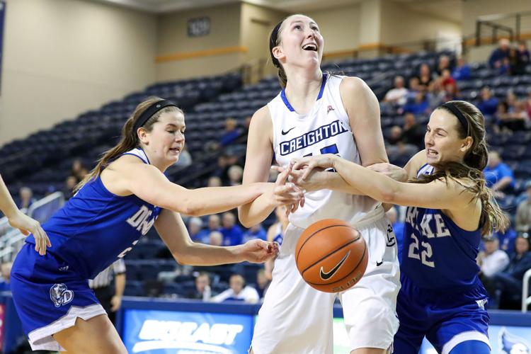 Creighton women fend off Drake's late-game rally for first win of season