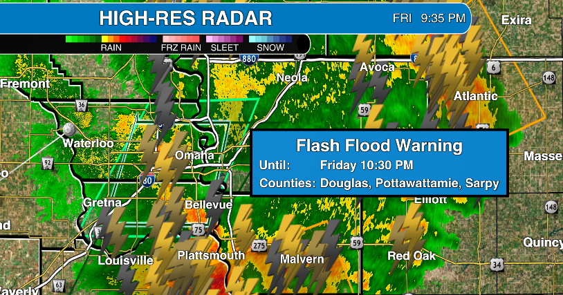 Flood threat continues for Omaha Friday night