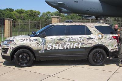 Camouflage sheriff cruiser a tribute to U.S. military