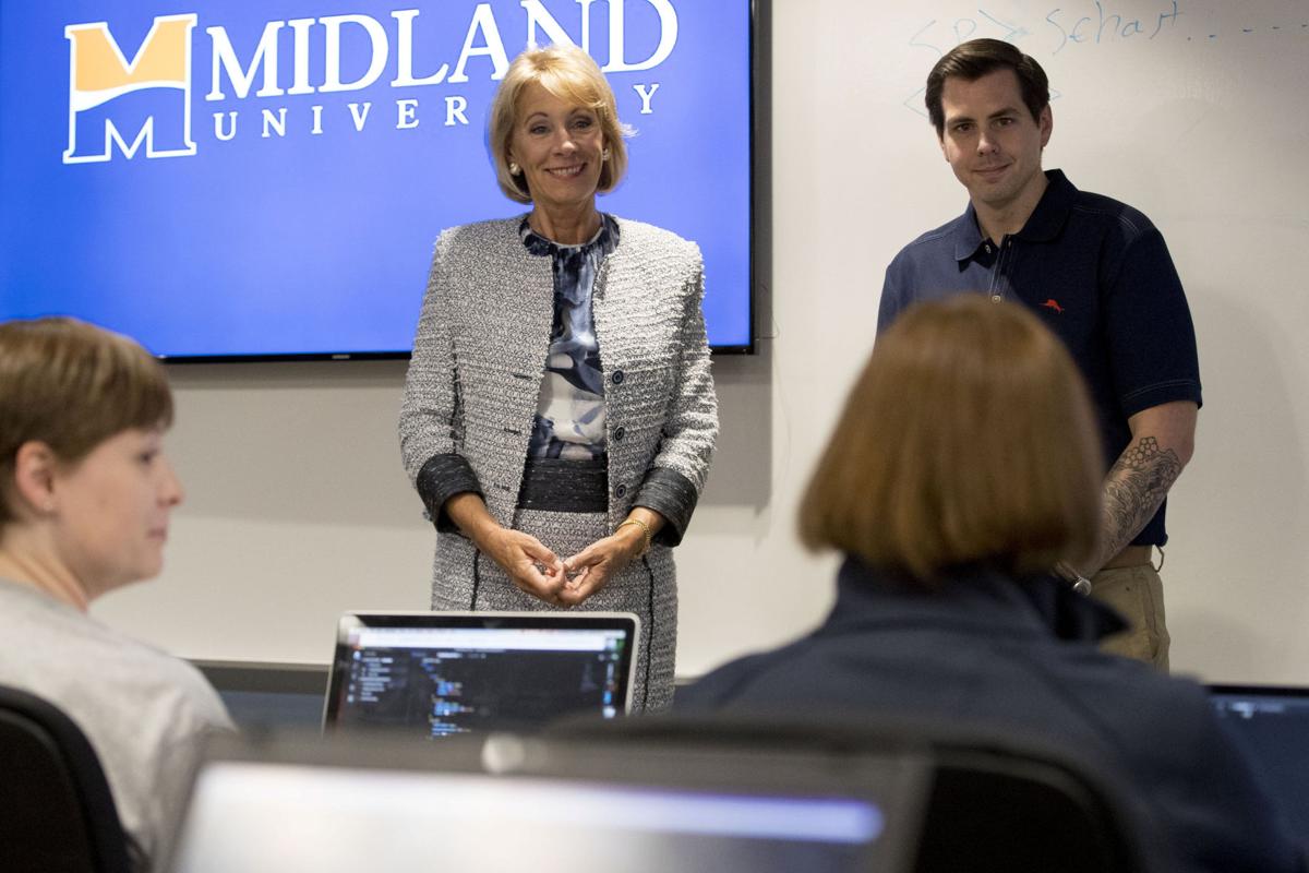 Midland University coding class impresses Education Secretary Betsy ...