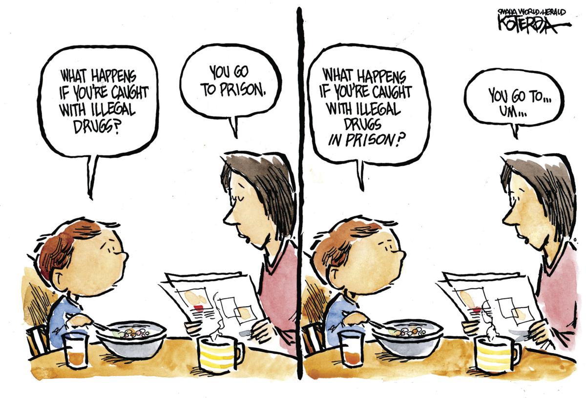 Jeff Koterba's Sept. 15 cartoon: Drugs in prison
