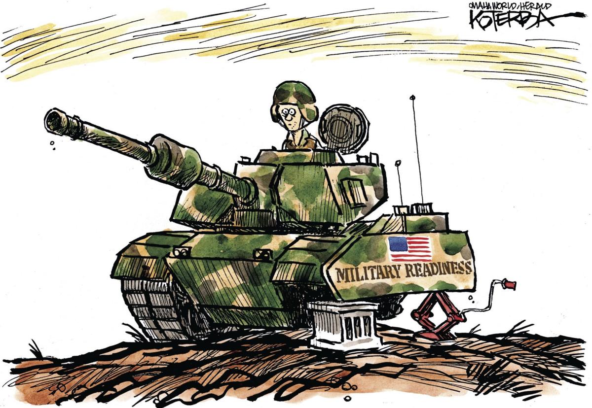 Jeff Koterba's latest cartoon: How many Ubers for a battalion?
