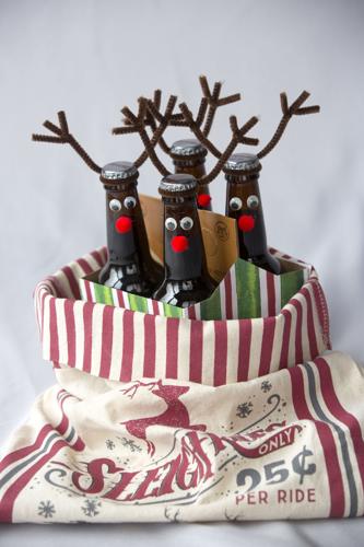 Root beer reindeer gift will make them shout with glee