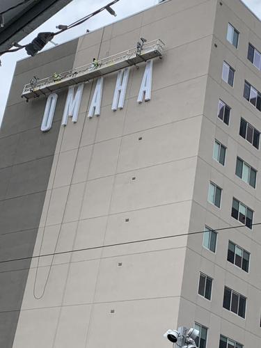 New 'Omaha' sign at Capitol District changes colors to match city mood