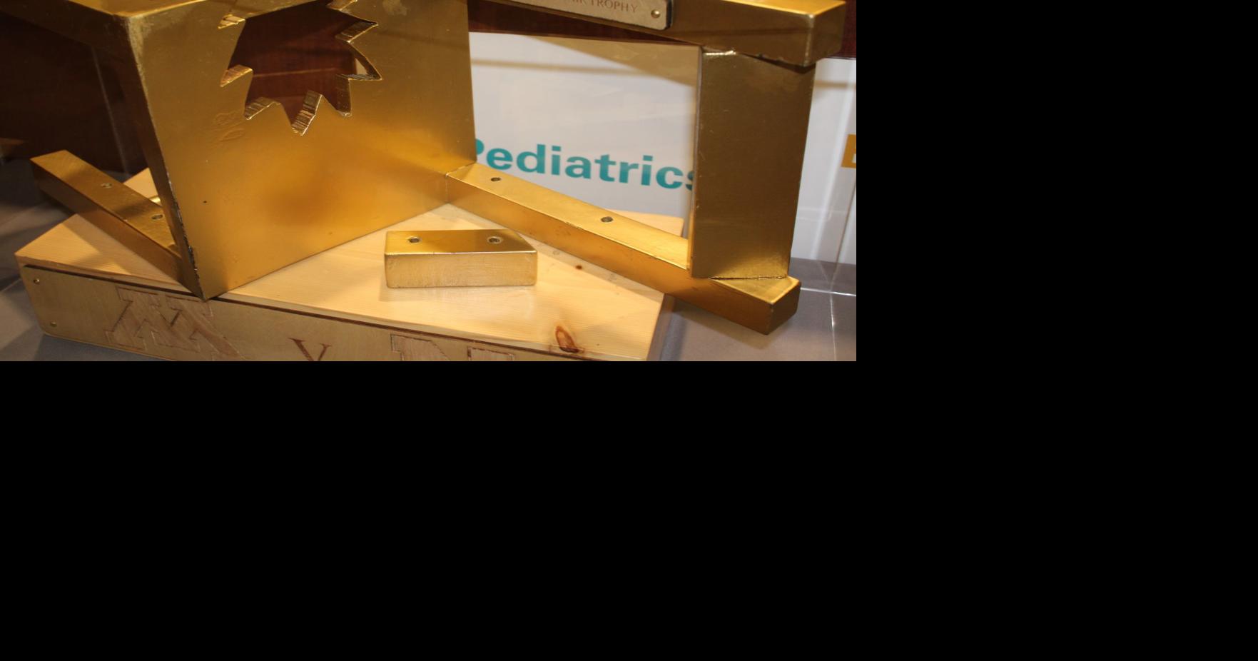 Huskers' $5 Bits of Broken Chair Trophy on display at Nebraska Medical ...