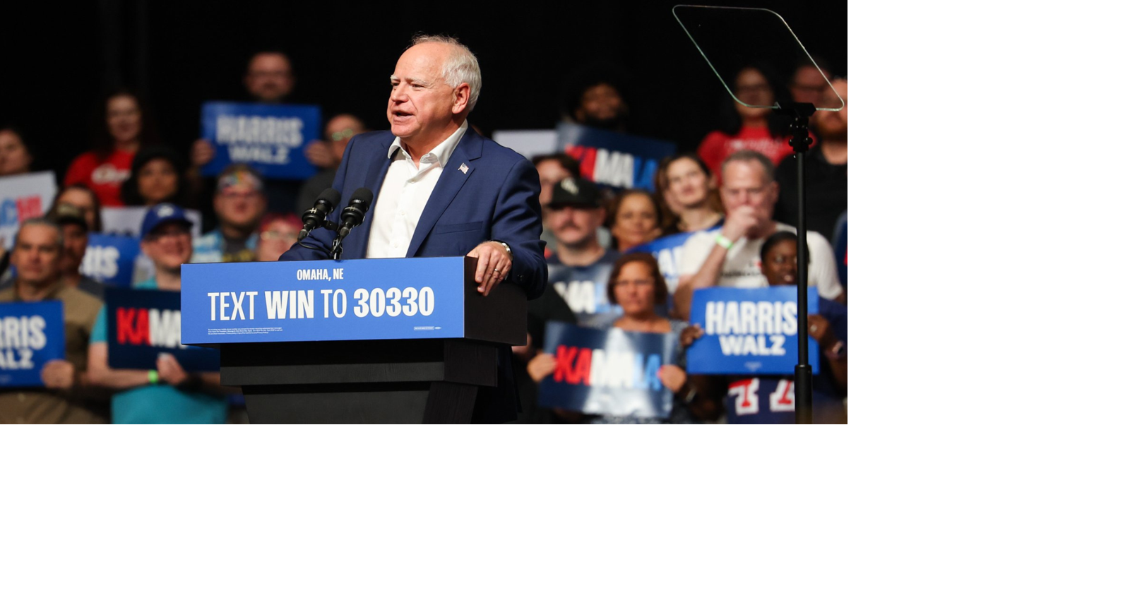 Recap: VP candidate Tim Walz rallies in Omaha metro — 'It feels pretty ...