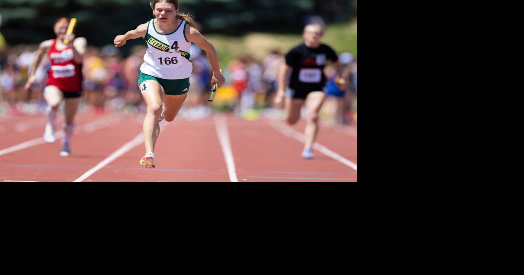 Kearney Catholic's Hazel Haarberg wins three all-class golds at state ...