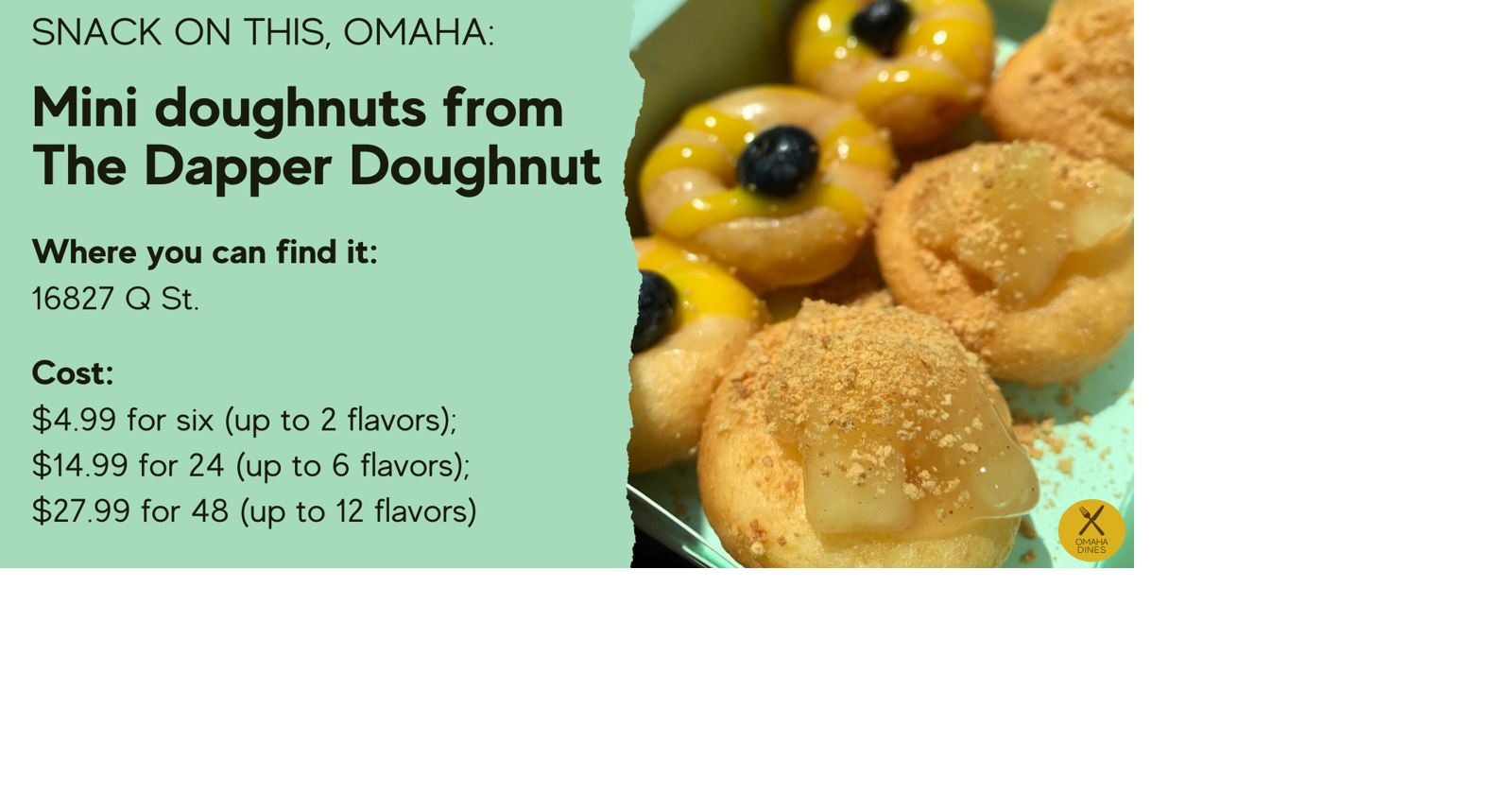 Snack on this, Omaha: Mini doughnuts from The Dapper Doughnut